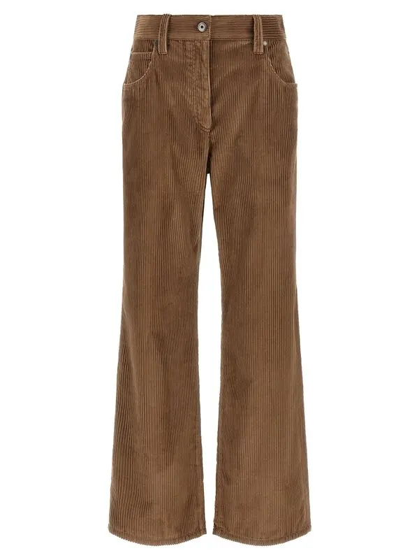 Brunello Cucinelli Straight Corduroy Trousers - Brown