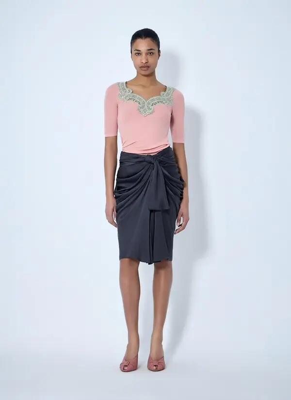 Chloé Draped Knot Detail Skirt