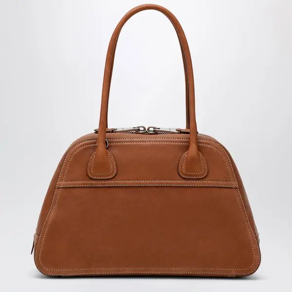 Miu Miu Vivant Nappa Leather Bowling Bag - Brown
