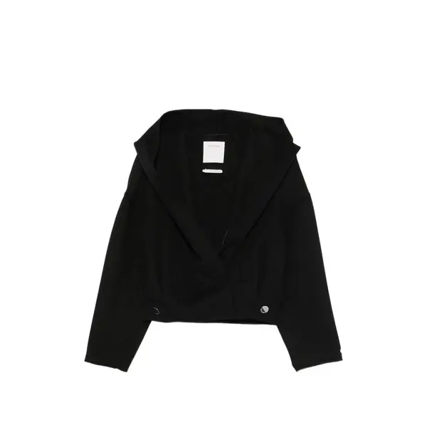 Sportmax Oversized Hooded Jacket - Black