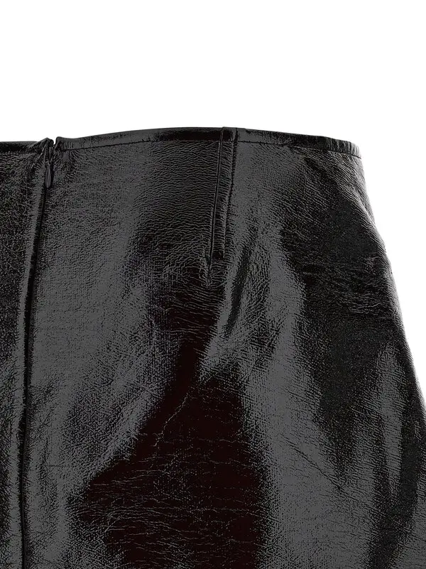 COURREGES Fold Vinyl Mini Skirt - Black