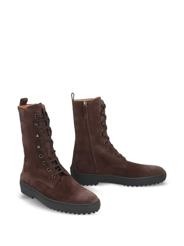 TOD'S Gommino Leather Laced Boots