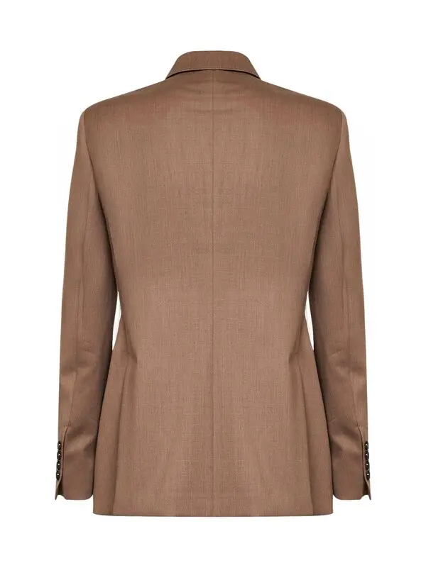 Max Mara Hazelnut Twill Mxmcupola Double-breasted Blazer