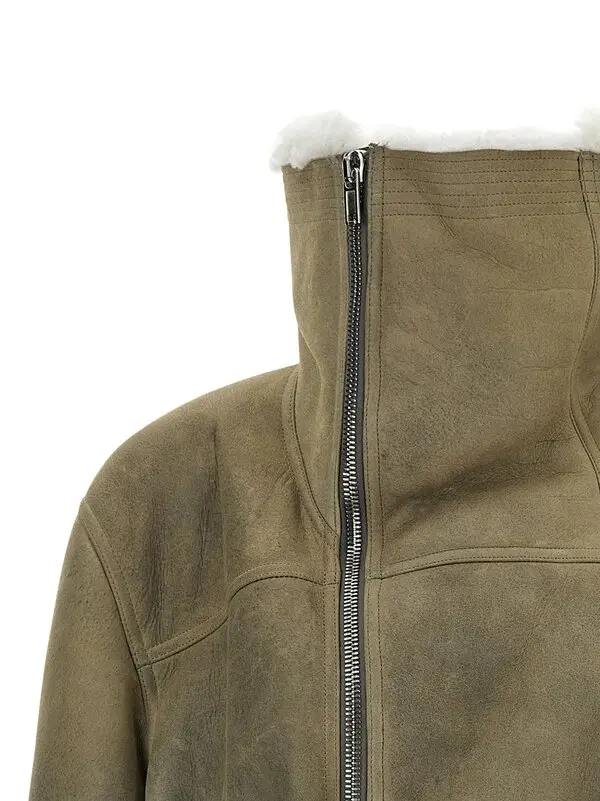 Rick Owens Cropped Flight Jacket - Green