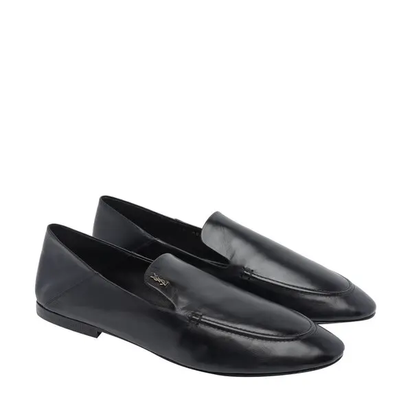 Saint Laurent Plain Leather Loafers