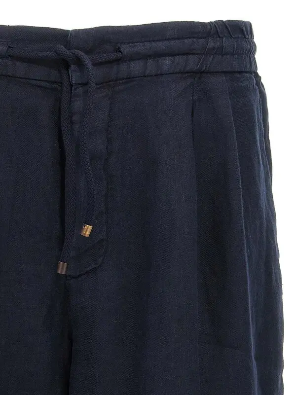 Brunello Cucinelli Linen Bermuda Shorts - Blue
