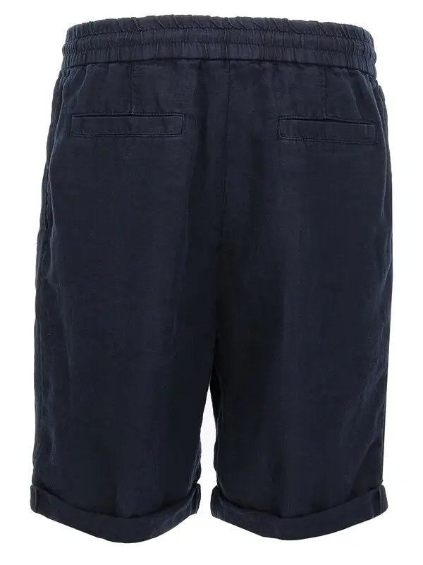 Brunello Cucinelli Linen Bermuda Shorts - Blue