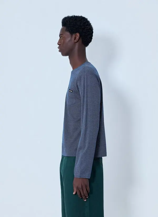 Miu Miu Textured Long Sleeve Top