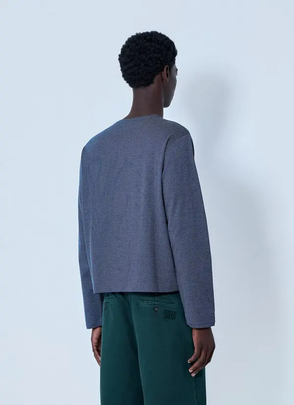 Miu Miu Textured Long Sleeve Top