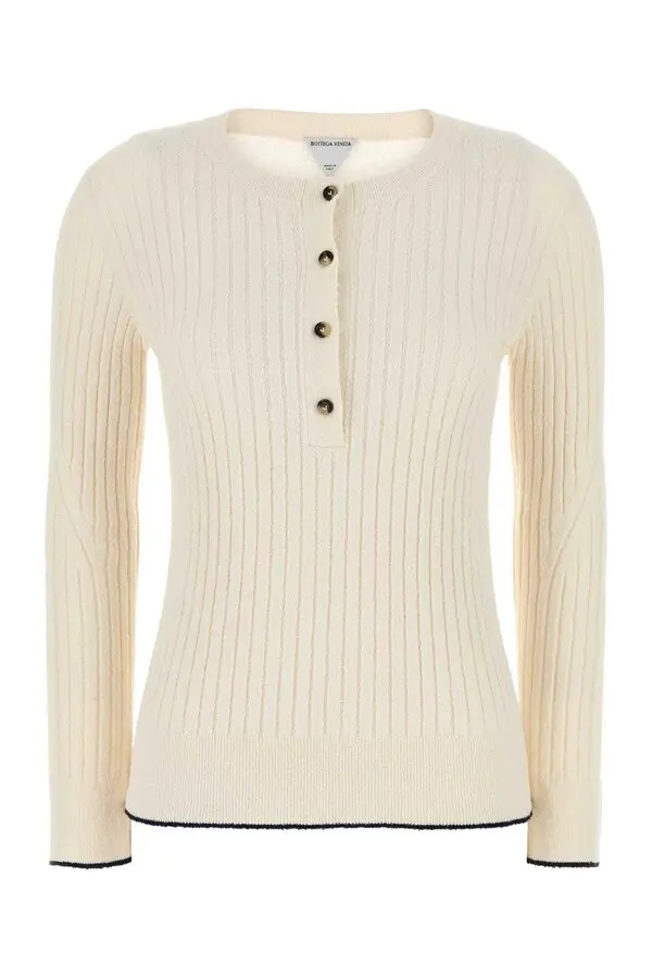 Bottega Veneta Ivory Boucle Top