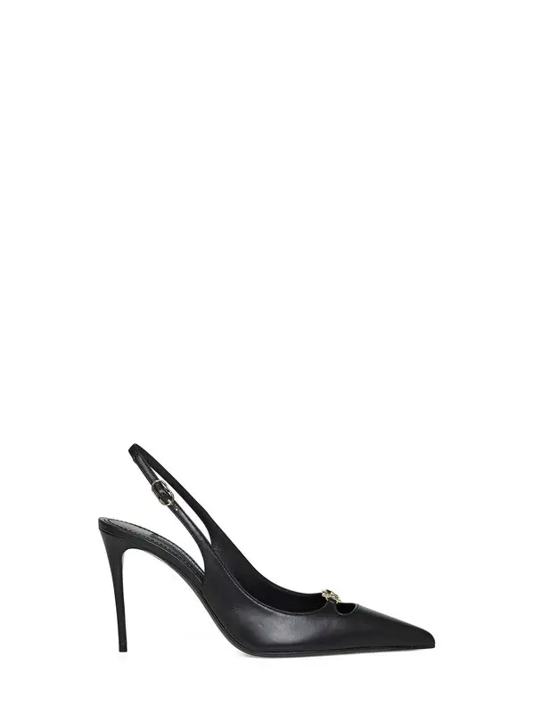 Dolce & Gabbana Silky Nappa Leather Lollo Slingback Pumps - Multicolor