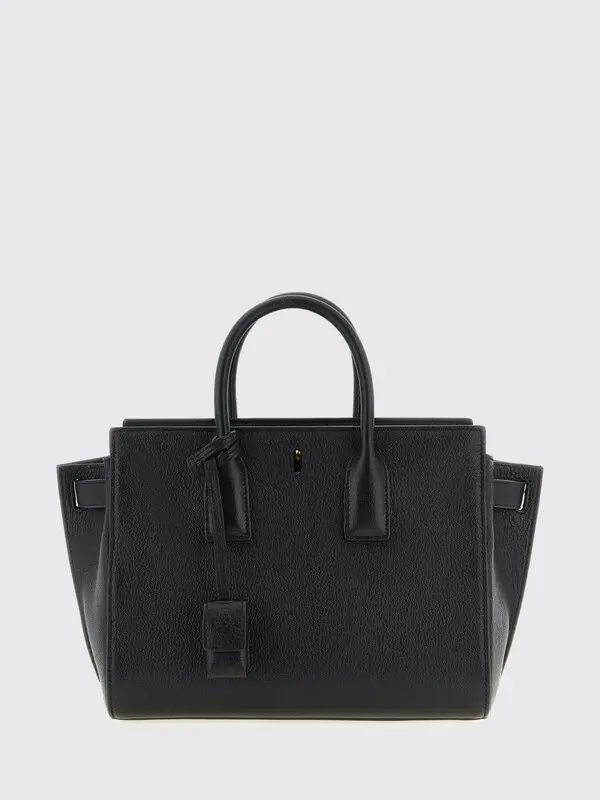 Saint Laurent Sac De Jour Grained Sheepskin Leather Handbag With Padlock - Black