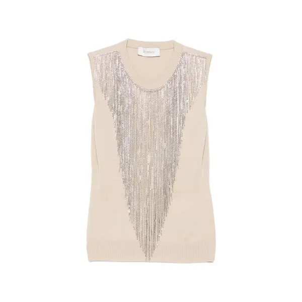 Sportmax Neutrals Tops Vests & Tank Tops - Cream
