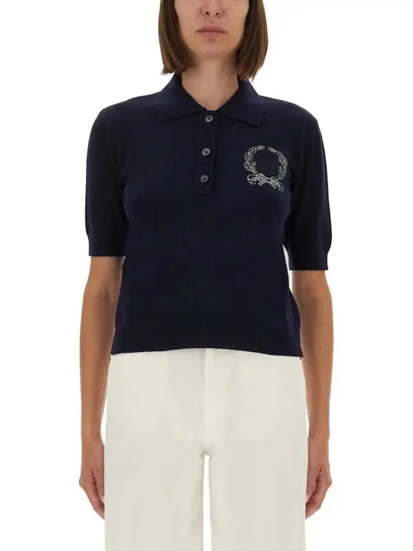 Moschino Polo Shirt With Logo - Blue