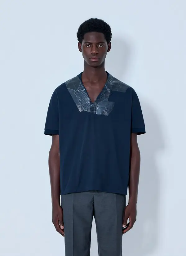 MAISON MARGIELA V-neck Panel T-shirt