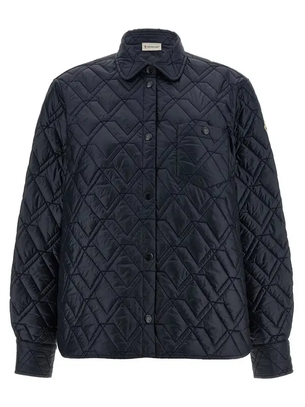 Moncler Quilted Overshirt - Blue