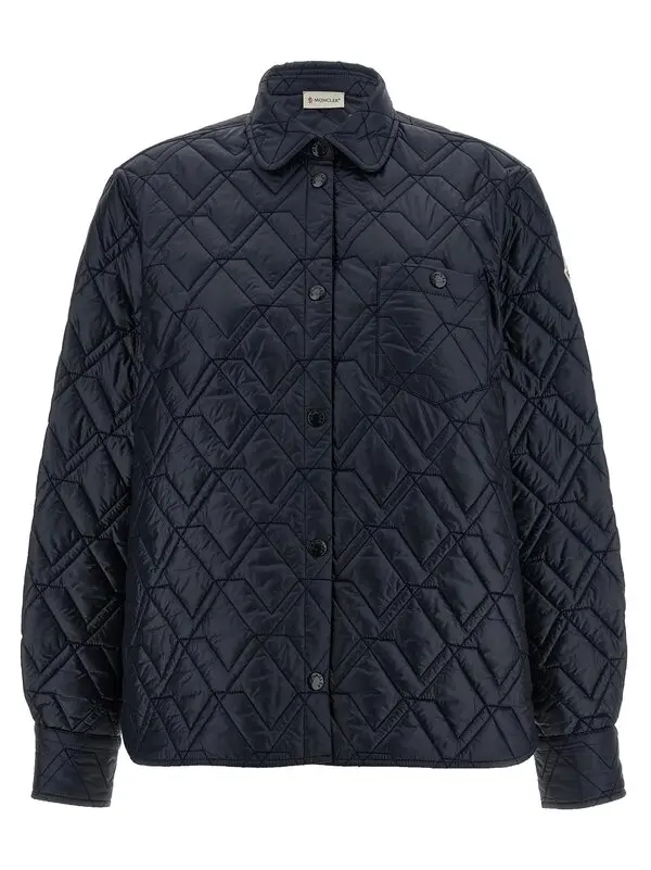 Moncler Quilted Overshirt - Blue