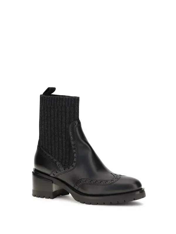 Santoni Ferret Leather Boots