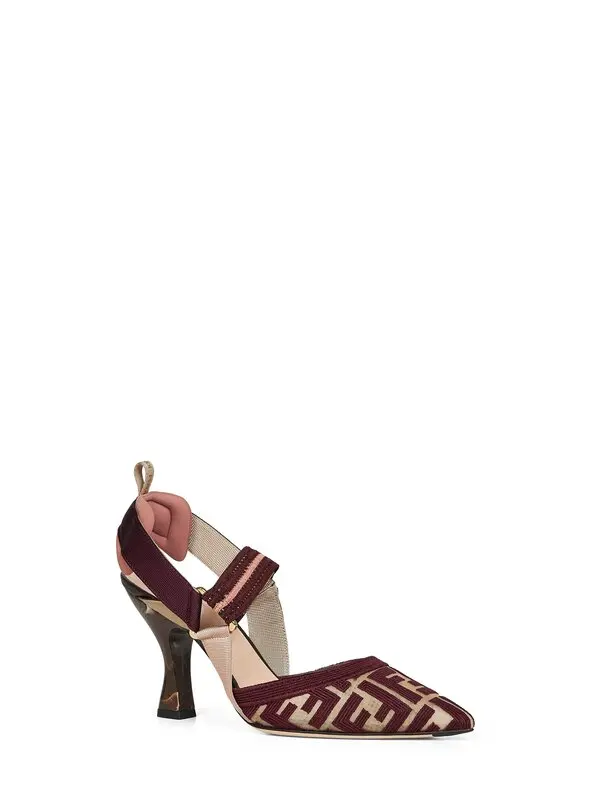 Fendi Ff Fabric Colibrì Slingback Pumps - Multicolor