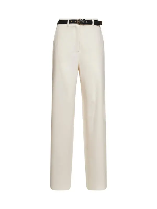 Max Mara Beige Cady Mstamico Wide-leg Trousers - Multicolor
