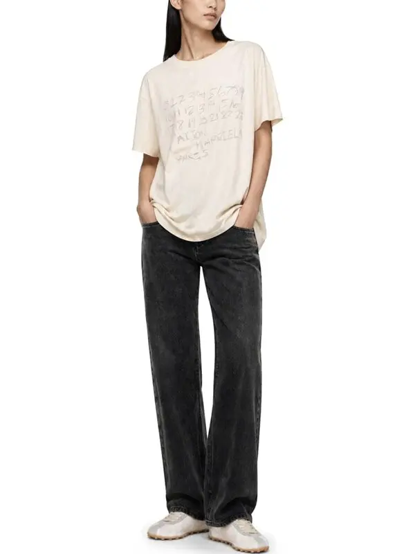 MAISON MARGIELA Printed Cotton T-shirt - Cream