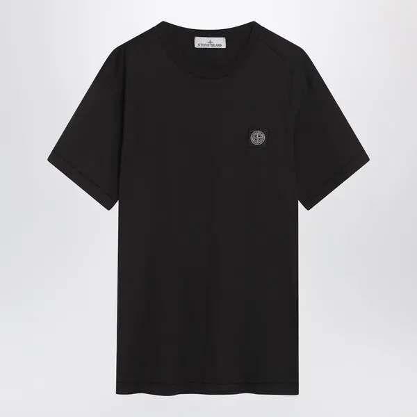 Stone Island Slim-fit Cotton T-shirt - Black