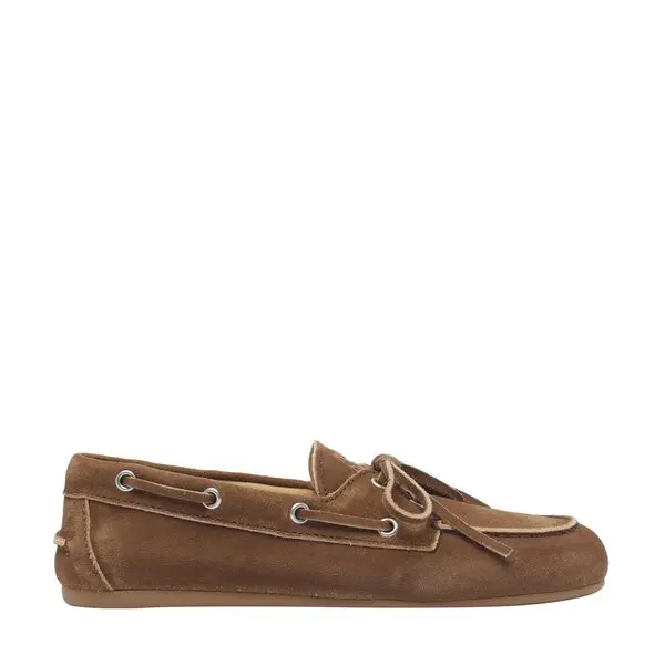 Miu Miu Suede Faded Deck Loafers
