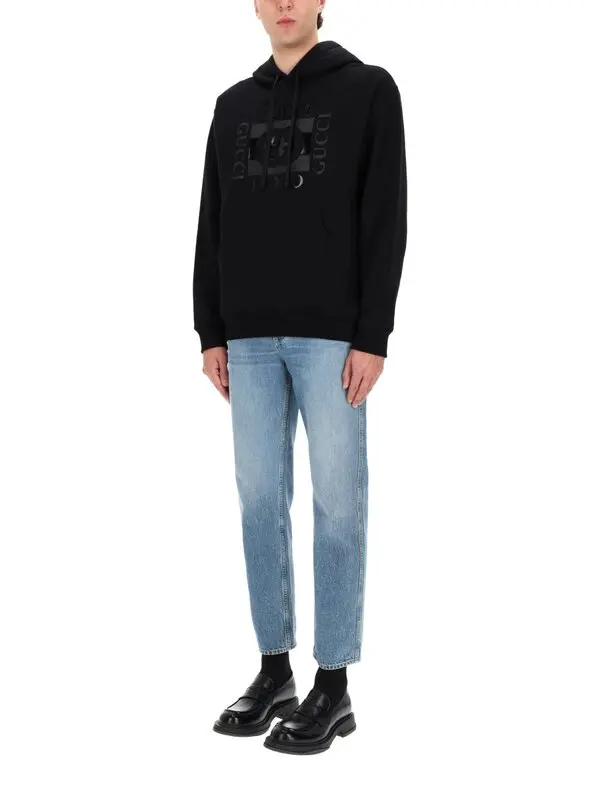 Gucci Logo Print Cotton Hoodie