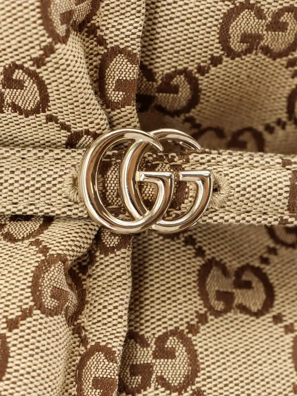 Gucci Gg Fabric Padded Jacket With Belt - Multicolor