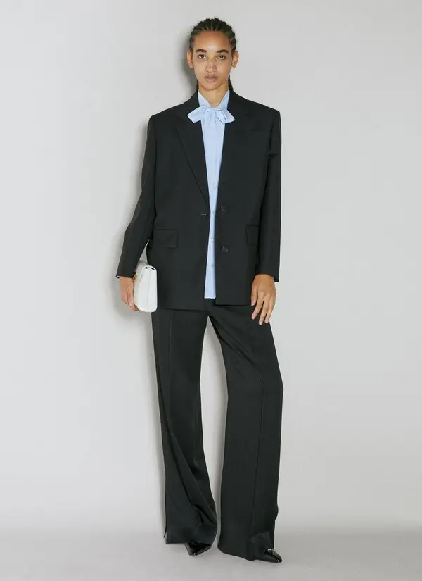 Prada Logo Jacquard Silk Shirt