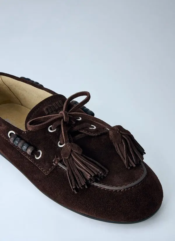 Miu Miu Suede Tassel Loafers