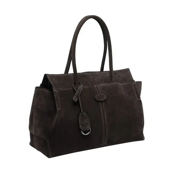 TOD'S Medium Suede Shopping Bag