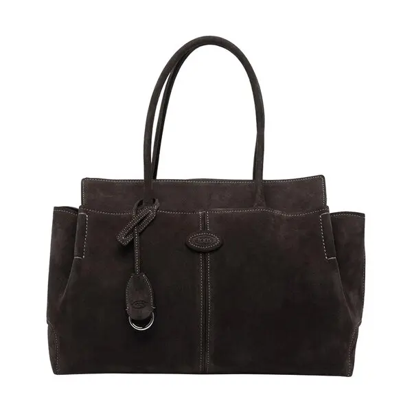 TOD'S Suede Shopping Bag - Brown