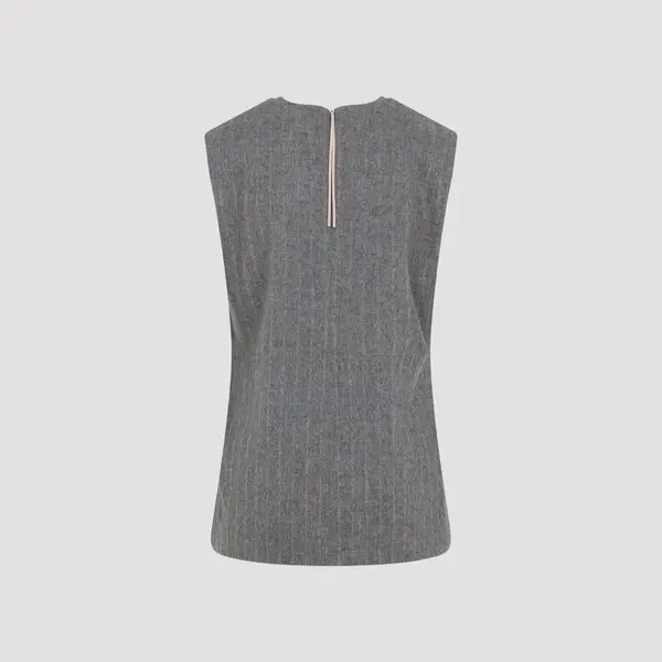 Carven Sleeveless Shift Top - Gray