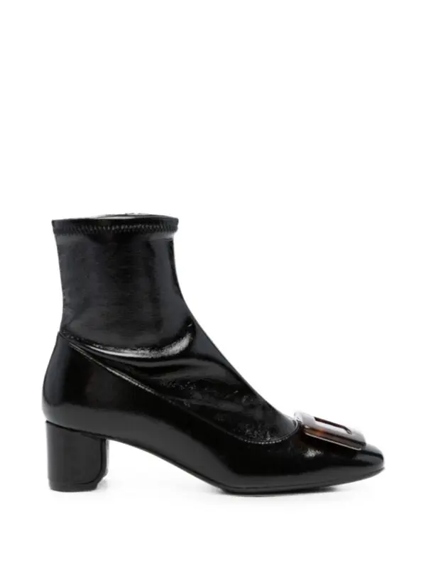 ROGER VIVIER Roundy Turtle Leather Boots - Multicolor