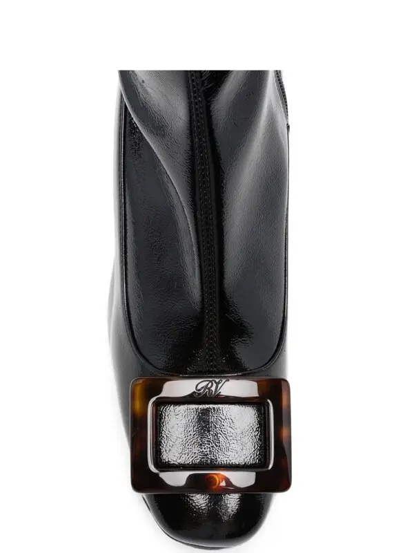 ROGER VIVIER Roundy Turtle Leather Boots - Multicolor