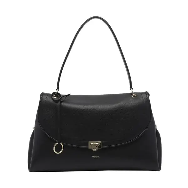 FERRAGAMO Sofia Shoulder Bag - Black