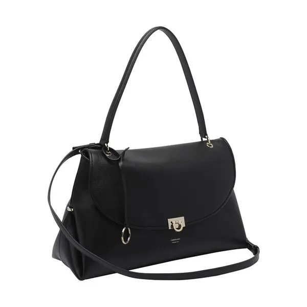 FERRAGAMO Sofia Shoulder Bag - Black