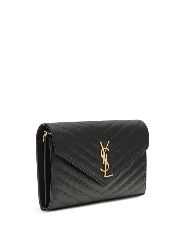 Saint Laurent Monogram Shoulder Bag - Black