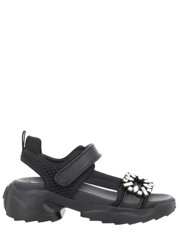 ROGER VIVIER Viv On The Run Sandals - Black