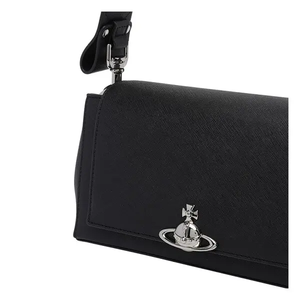 VIVIENNE WESTWOOD Medium Hazel Shoulder Bag - Black