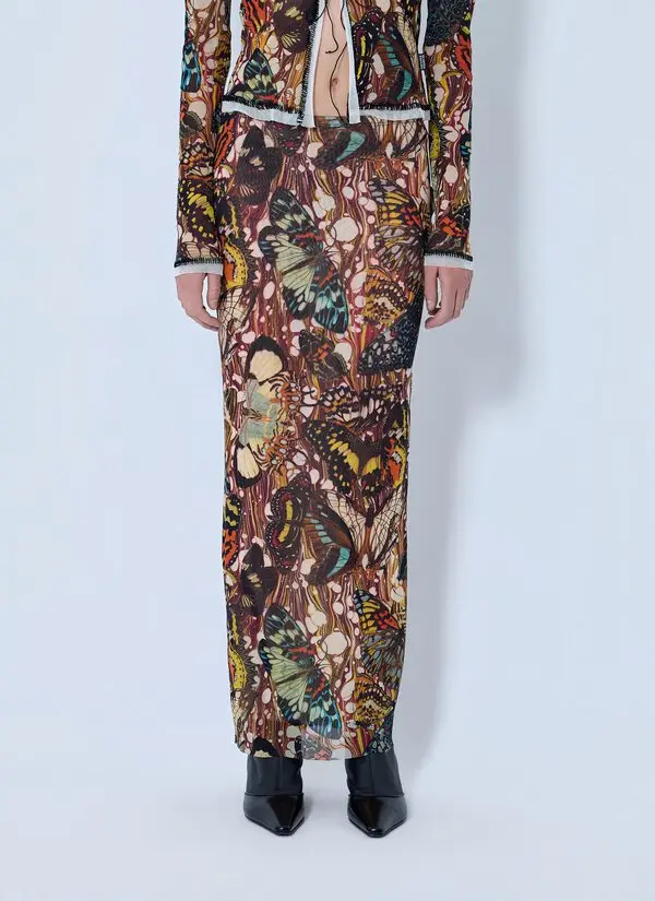 JEAN PAUL GAULTIER Re-edition Butterfly Skirt - Brown