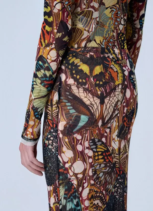 JEAN PAUL GAULTIER Re-edition Butterfly Skirt - Brown