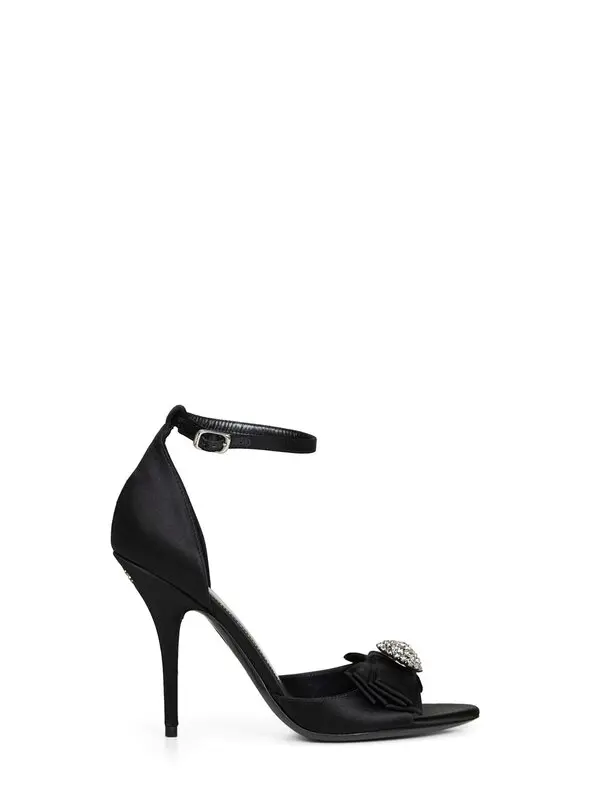 Balenciaga Black Avenue Palazzo 110 Mm Sandals - Multicolor