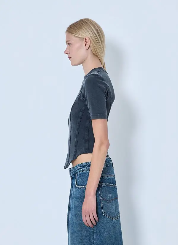 Balenciaga Cotton Jersey T-shirt - Blue