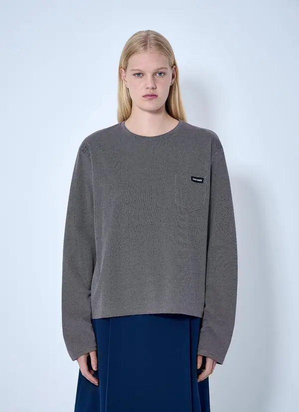 Miu Miu Jacquard Jersey T-shirt - Multicolor