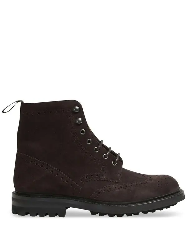 Church's Brogue Details Suede Ankle Boots - Brown