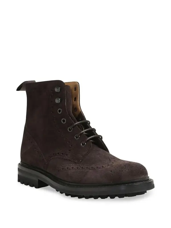 Church's Brogue Details Suede Ankle Boots - Brown