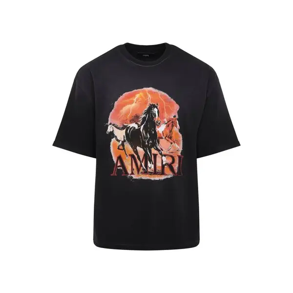 Amiri Plains Oversized Tee - Black