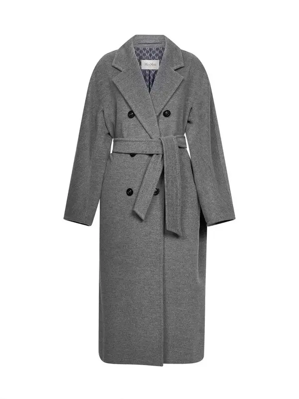 Max Mara Grey Madame 101801 Icon Coat Belted Coat